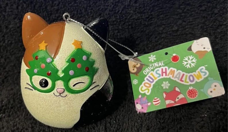 Squishmallows Cameron the Cat Christmas Ornament New W Tags Kellytoy ...