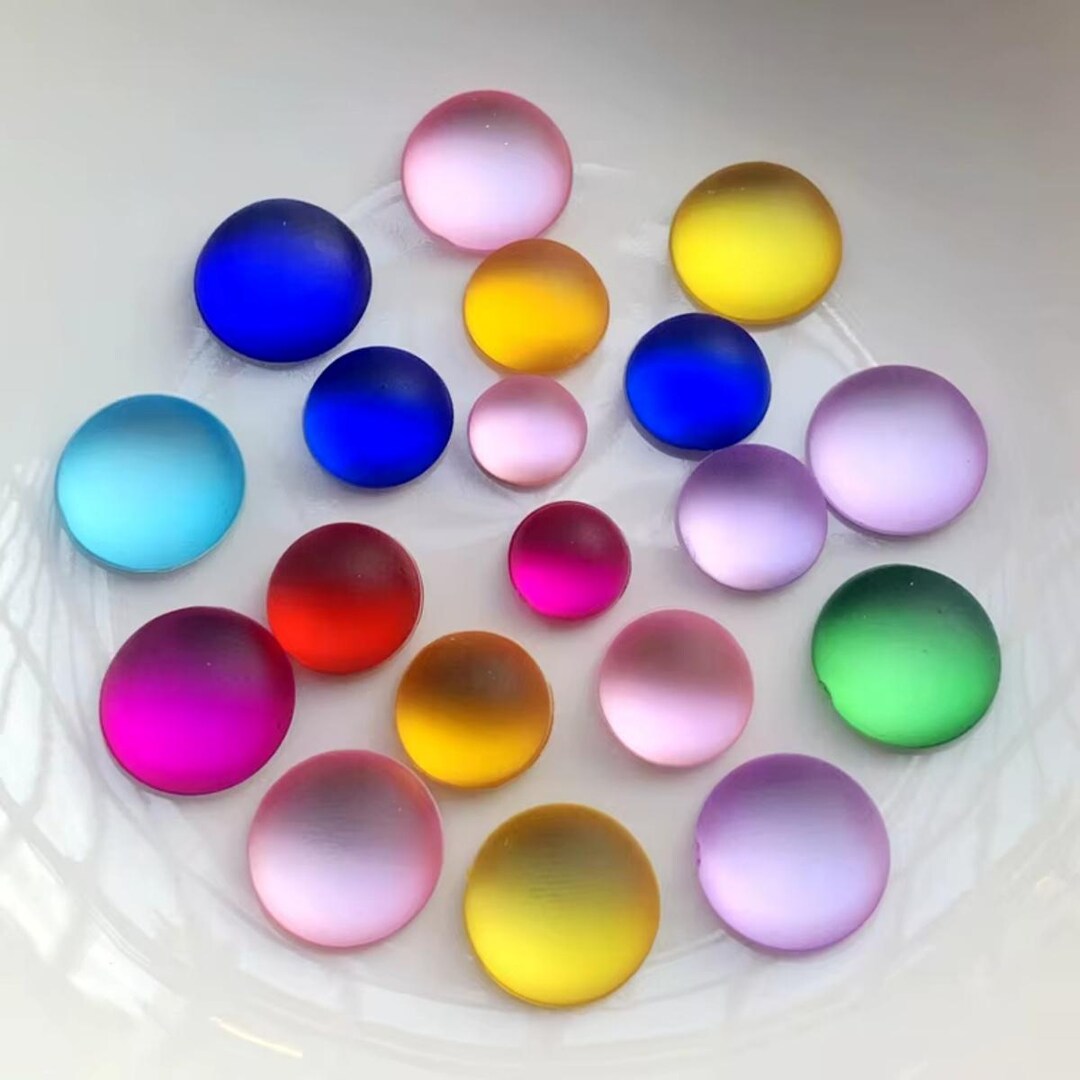 Acrylic Frosted Round Cabochon Flatback for DIY Crafts & Jewelry Making ...