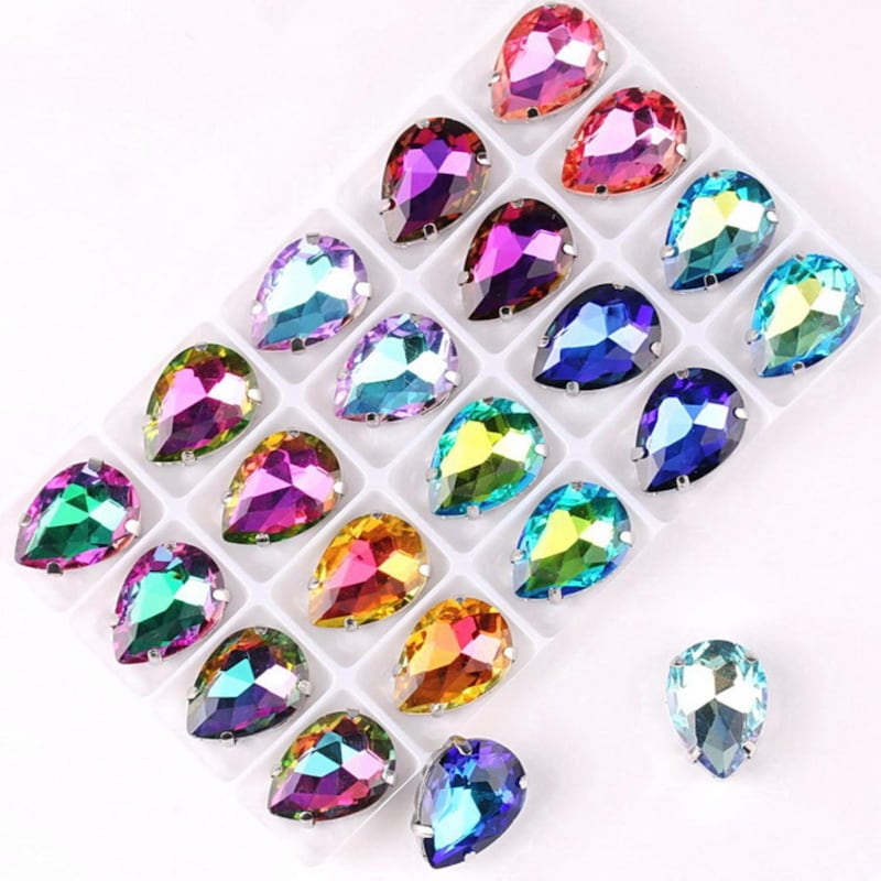 Teardrop Rhinestone Claw - Etsy