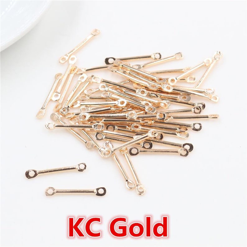 100pcs Connector Bar Charm, Metal Link Bars With Hole for Bracelet ...