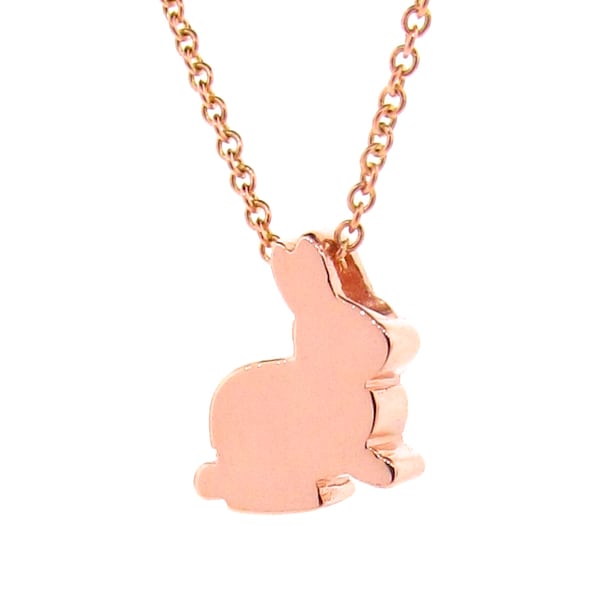 Gold Bunny Necklace - Etsy