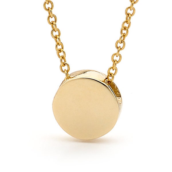 Gold Disc Pendant - Etsy