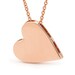 Rose Gold Heart Pendant, Heart Necklace, Rose Gold Heart Necklace - Etsy