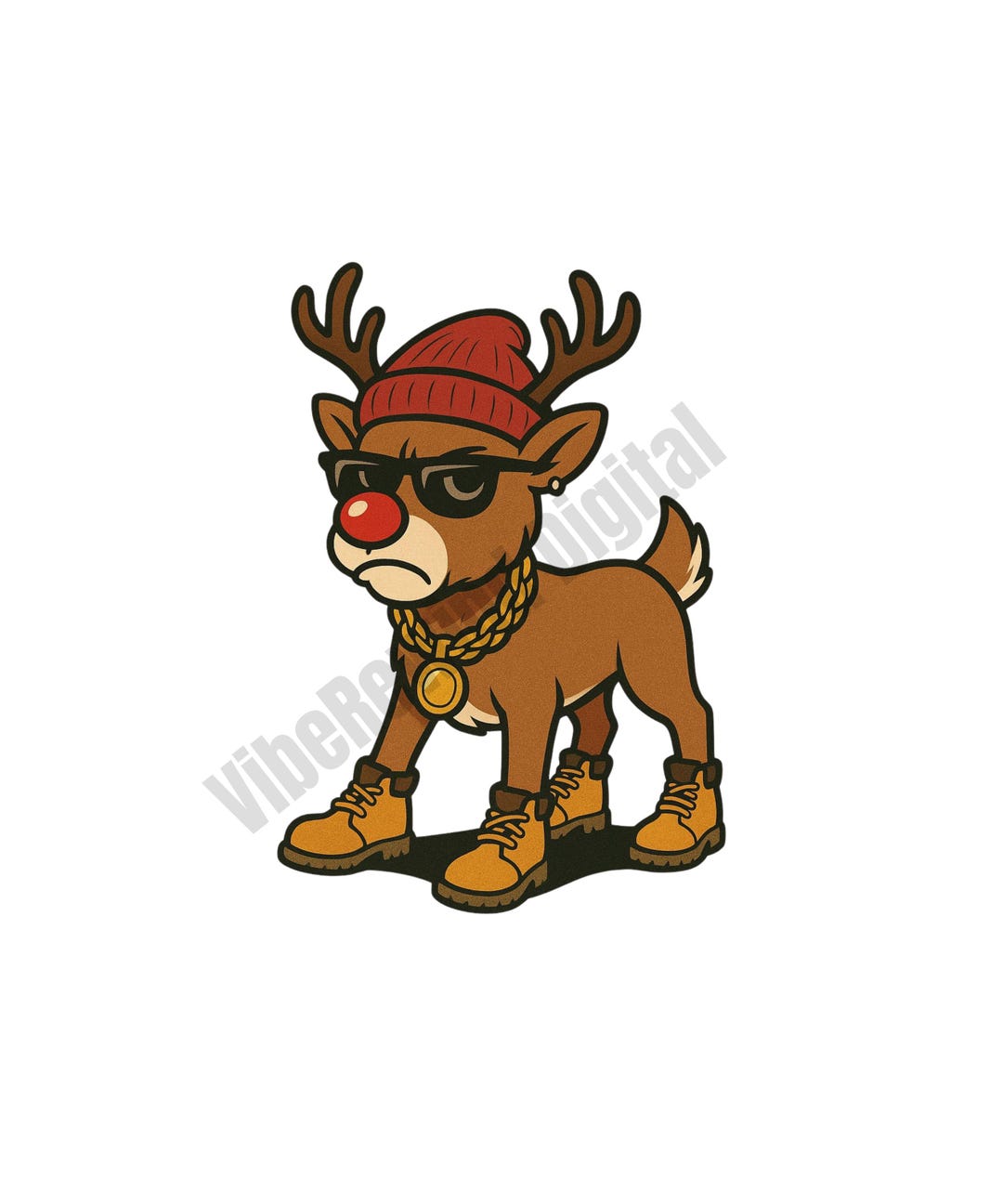 Urban Rudolph – Digital Download | Hip Hop Reindeer PNG | Streetwear ...