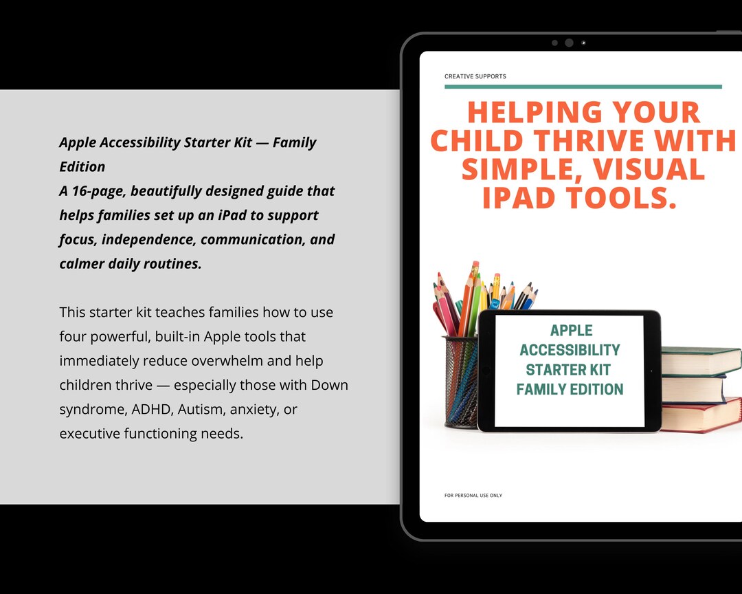 IPad Accessibility for Kids| Parent-friendly Visual Guide to Support ...