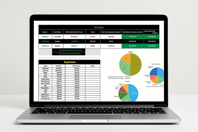 Monthly Budget Spreadsheet | Income, Expense and Debt Tracker | Google ...