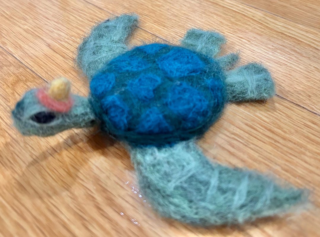 Ester the Sea Turtle Needle Felted - Etsy