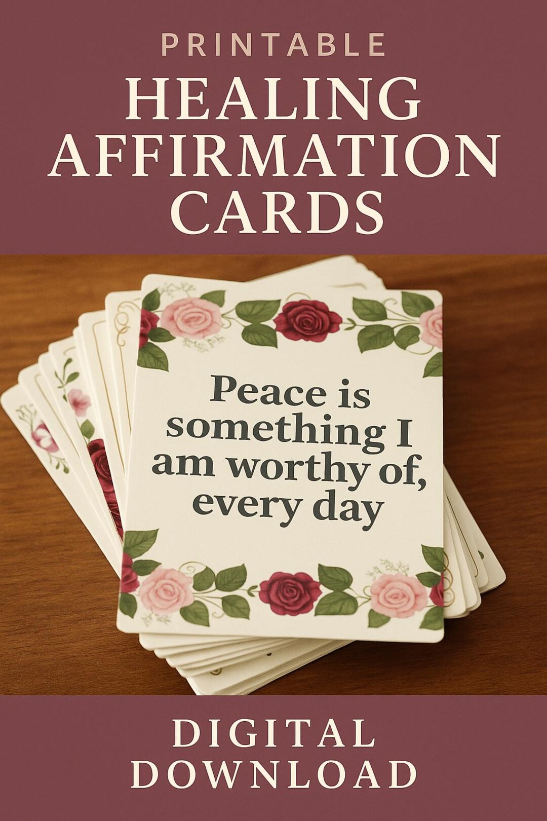 15 Healing Affirmation Cards – Printable Self-care Deck (digital ...