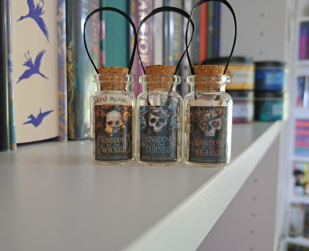 Mini Book Glass Bottle Decoration/ornament Set of Three - Etsy