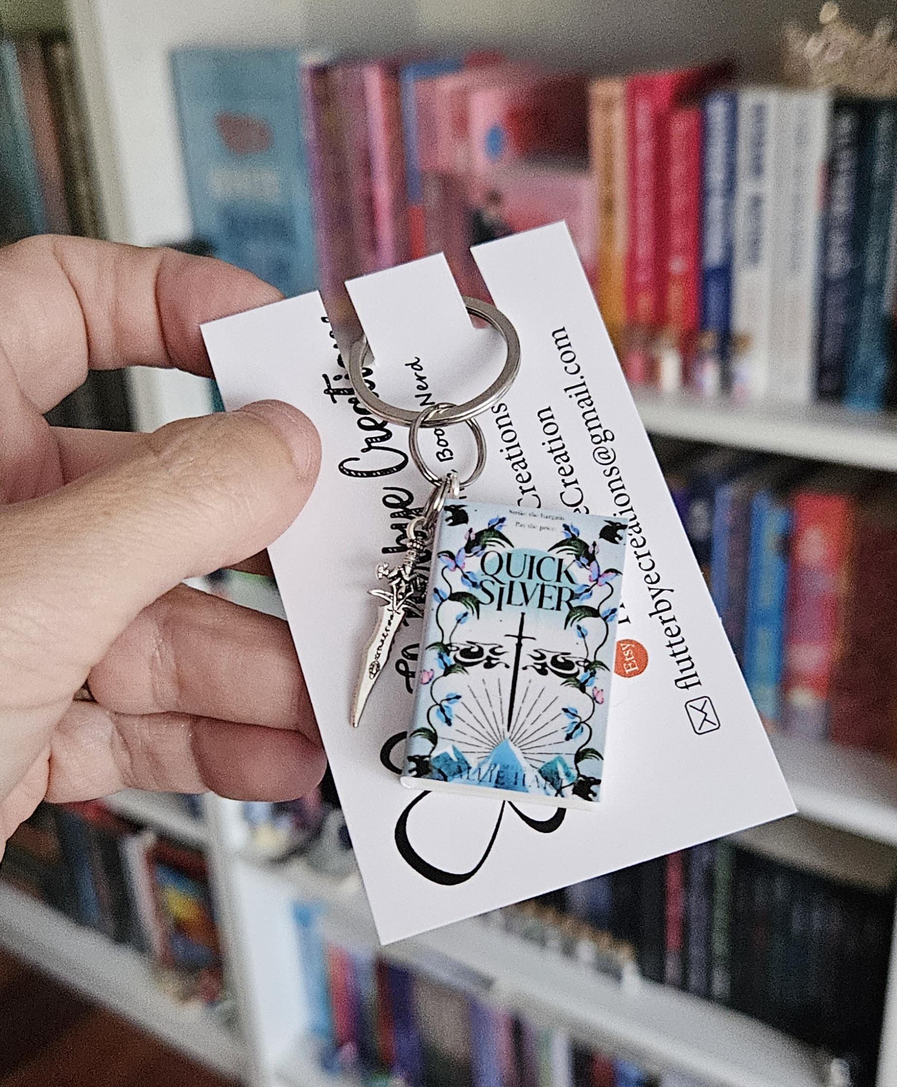 Custom Mini Book Keyring/bag Charm - Etsy