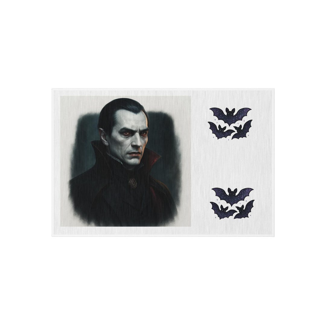 Vampire Portrait Outdoor Rug, Bats Halloween Decor - Etsy