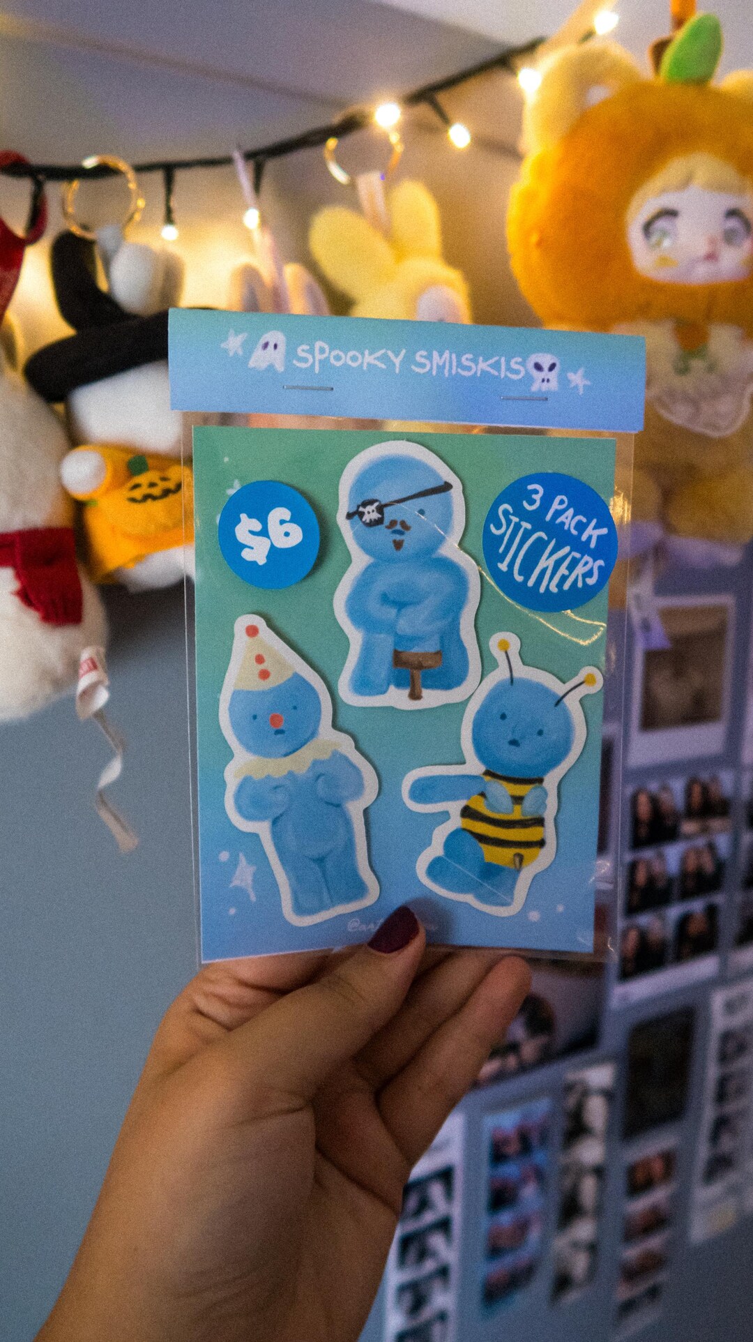 Blue Smiski Sticker Pack - Spooky Themed 3 Pack - Etsy