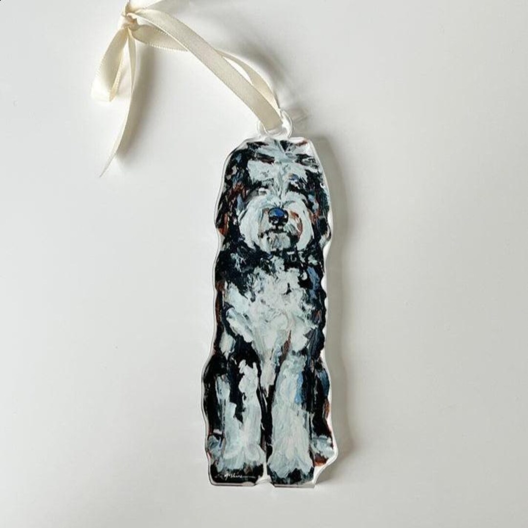Doodle Black & White Ornament Acrylic Xmas Decor Christmas ...