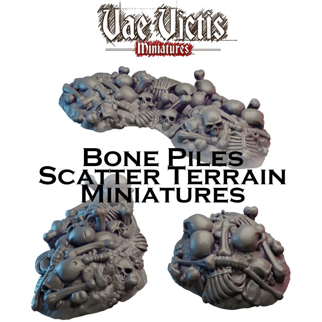 Bone Piles Miniatures Scatter Terrain | 32mm Printed Resin | by Vae ...