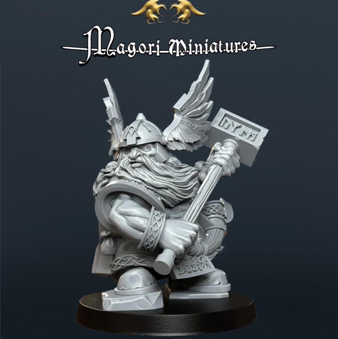 Dwarven Noble Miniature | Printed Resin | by Magori Miniatures - Etsy