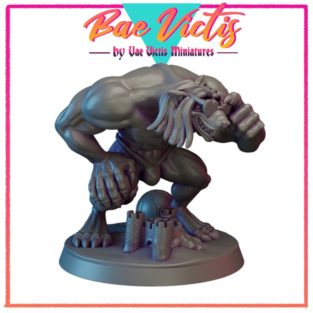 Rat Ogre Beach Hunk Figurine | Printed Resin | by Vae Victis Miniatures ...