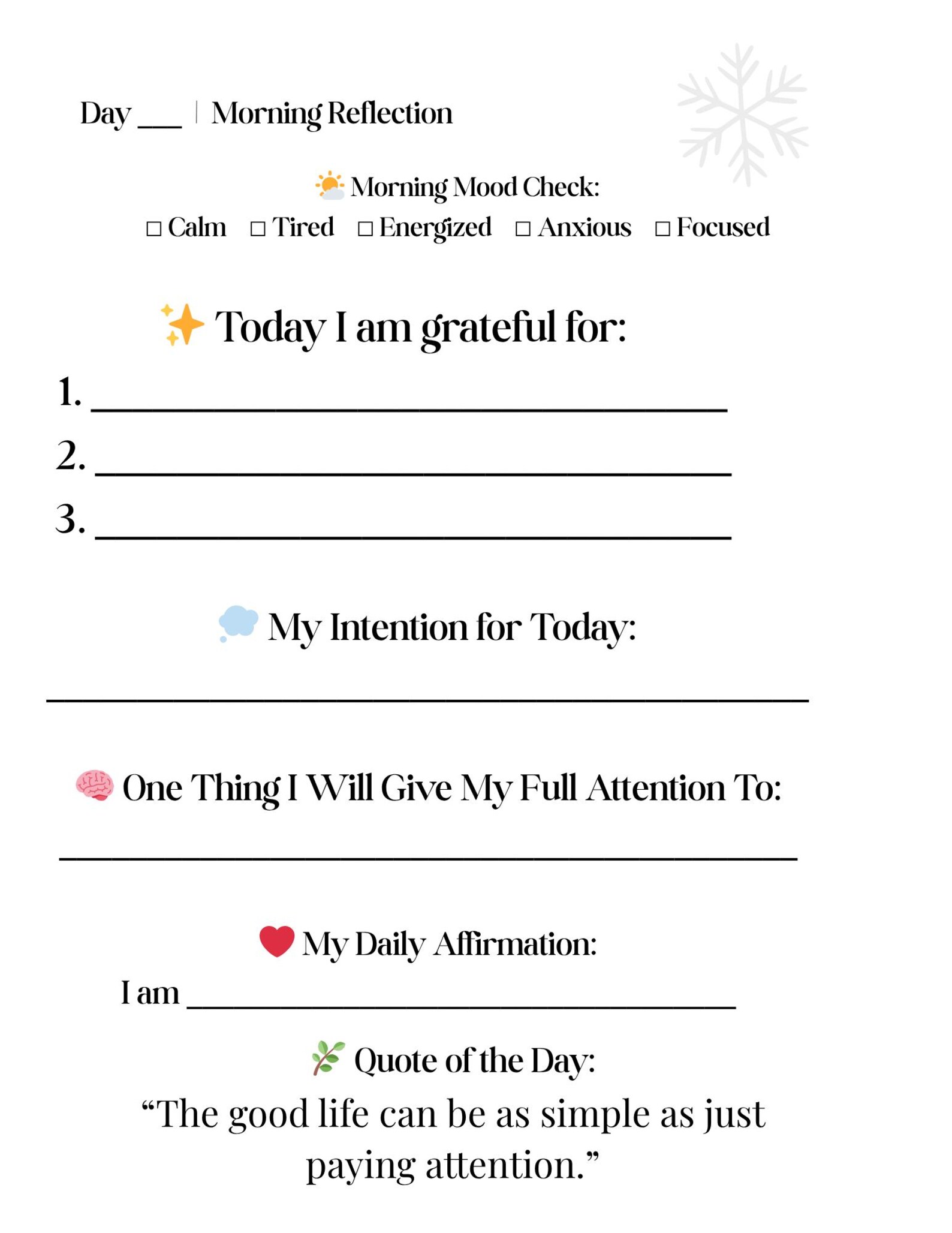 30-day Winter Gratitude Journal – Printable PDF - Etsy