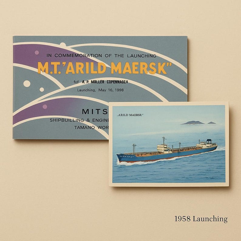 1958 Launching Postcard “M.T. ARILD MAERSK” Tanker – Mitsui ...
