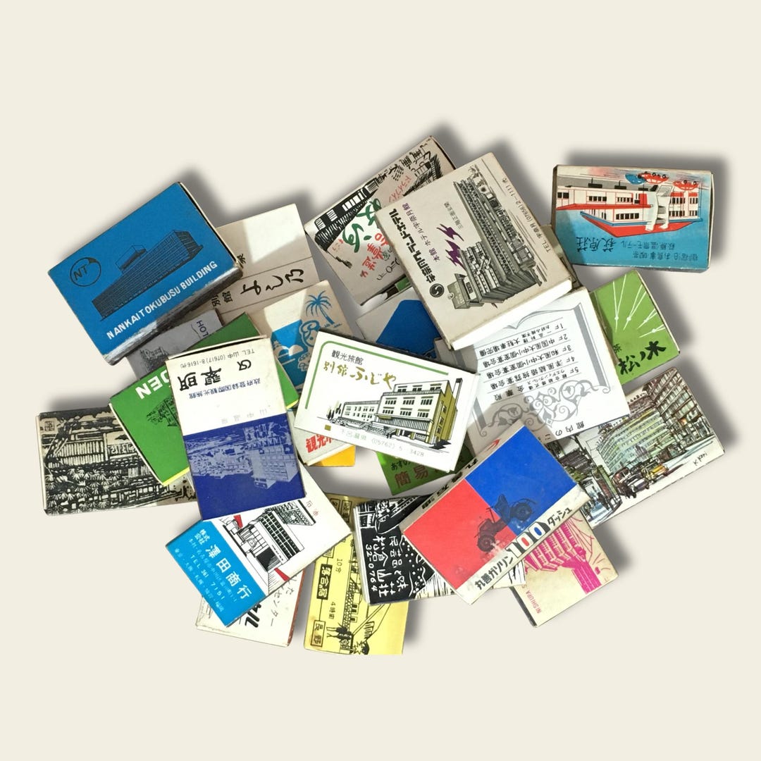 Vintage Japanese Matchboxes Lot of 25 | Retro Onsen Ryokan, Hotels ...