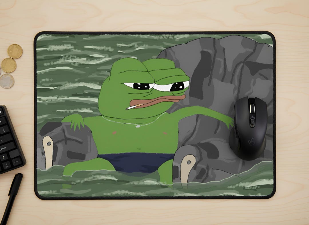 Apu Apustaja NGAF Flooding Mousemat – Chill Meme Frog Desk Pad in ...