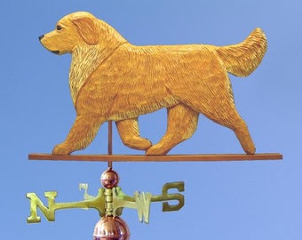 Golden Retriever Weathervane Individually Hand Carved and - Etsy
