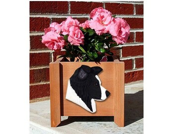 Border Collie 3D Wooden Planter Box - Etsy