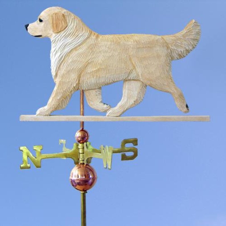 Golden Retriever Weathervane - Individually Hand Carved and Custom Hand ...