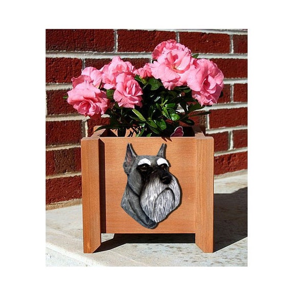 Miniature Schnauzer Planter - Etsy