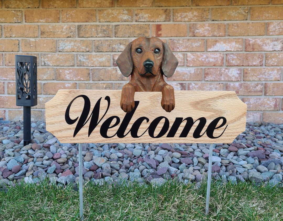 Dachshund Topper Garden Sign - Multiple Colors Available - Etsy