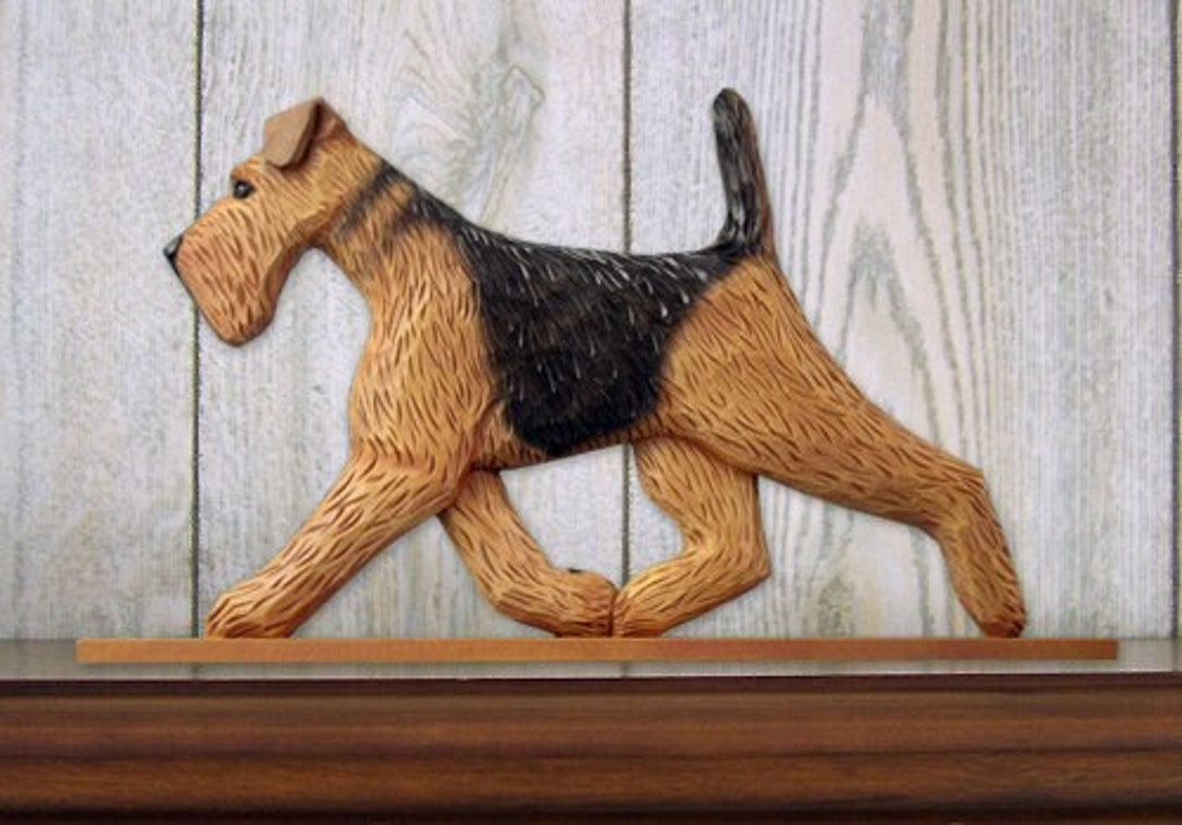 Airedale Terrier DIG Wall Sculpture - Etsy