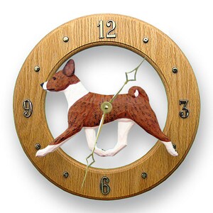 Basenji Wall Clock Real Working Wood Clock - Etsy