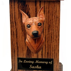 Miniature Pinscher Memorial Urn - Multiple Colors Available- Engraving ...