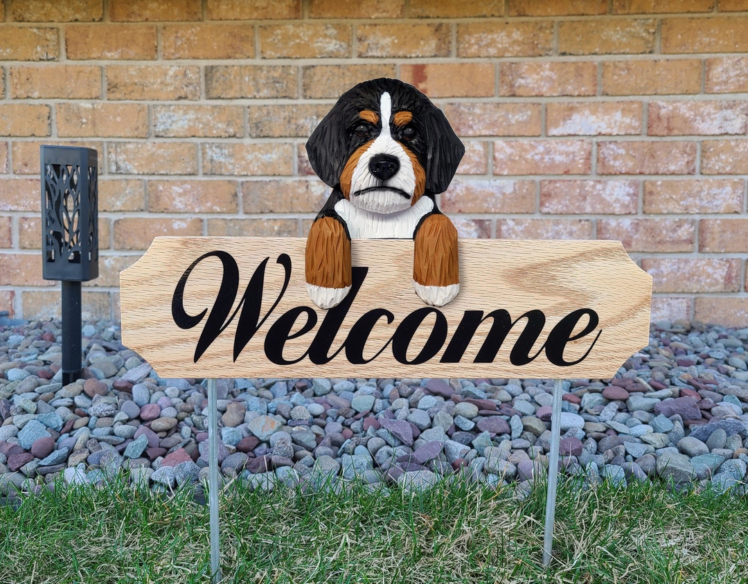 Bernedoodle Bernese Poodle Topper Garden Sign - Etsy