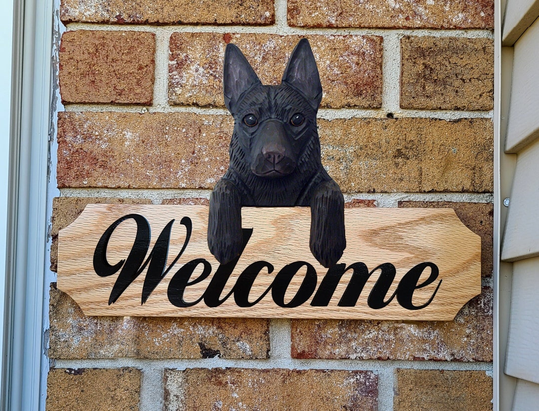 Australian Kelpie Topper Wall Sign - Multiple Colors Available - Etsy