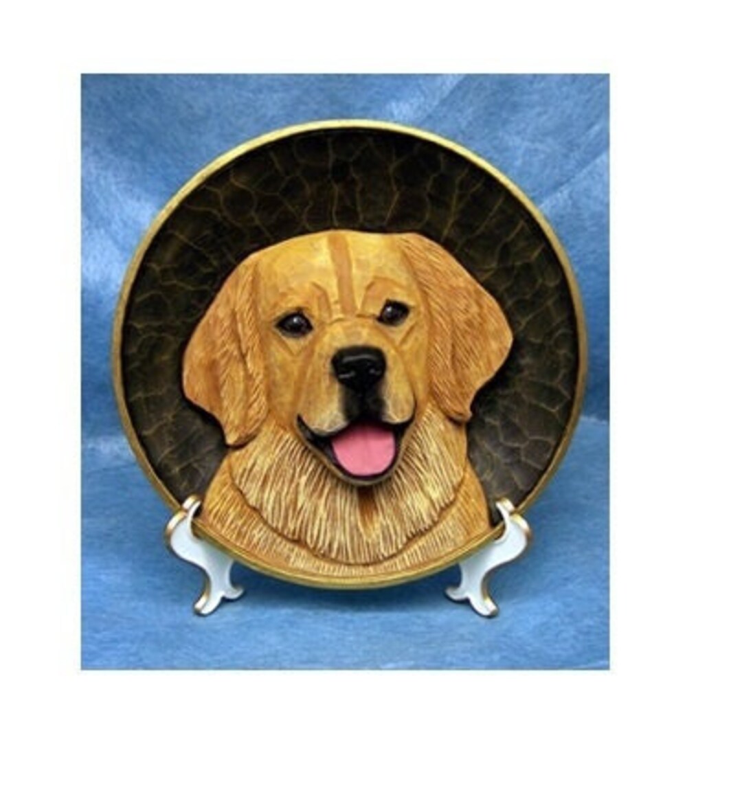 Golden Retriever Breed Plate - Multiple Colors Available - Etsy