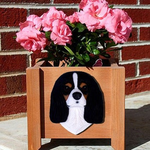 Cavalier King Charles Spaniel Planter Box - Multiple Colors Available ...
