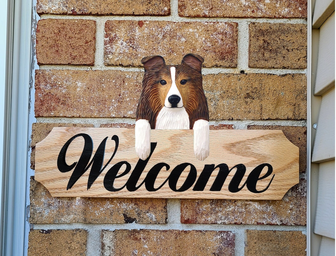 Shetland Sheepddog Topper Wall Sign Multiple Colors - Etsy