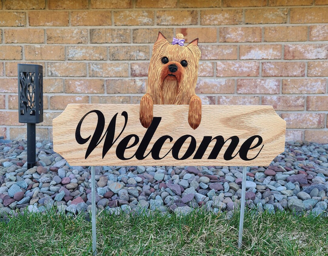 Yorkshire Terrier Topper Garden Sign - Etsy