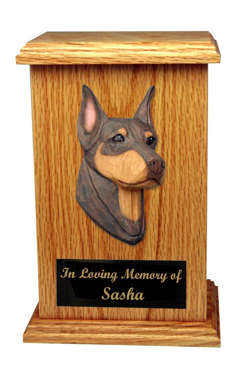 Doberman Memorial Urn- Engraving Not Included - Etsy