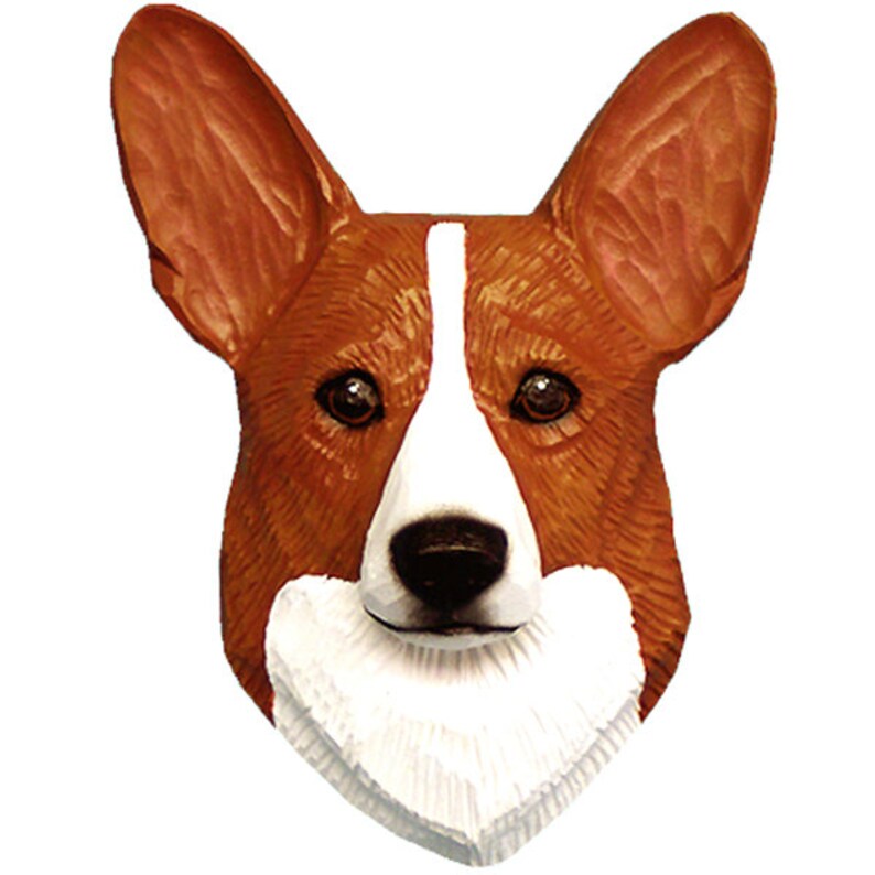 Pembroke Welsh Corgi Head Study Wall Hanging Multiple Colors | Etsy