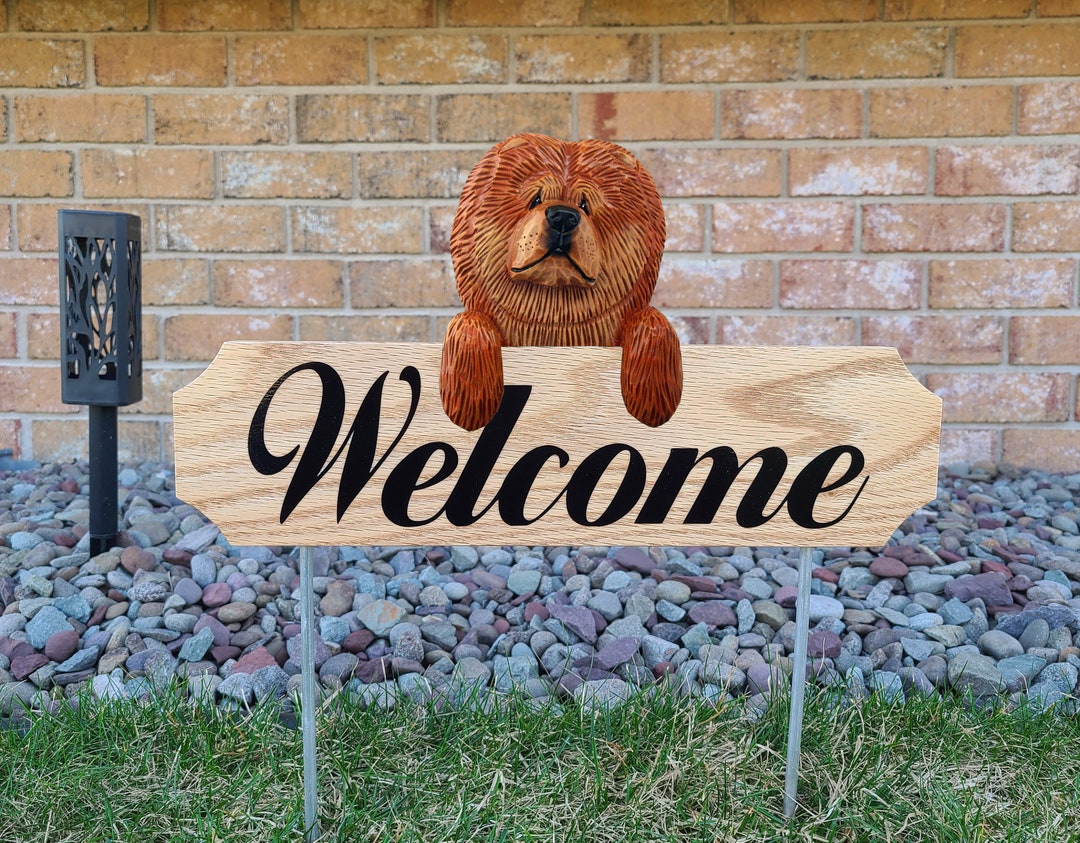 Chow Chow Topper Garden Sign - Multiple Colors Available - Etsy