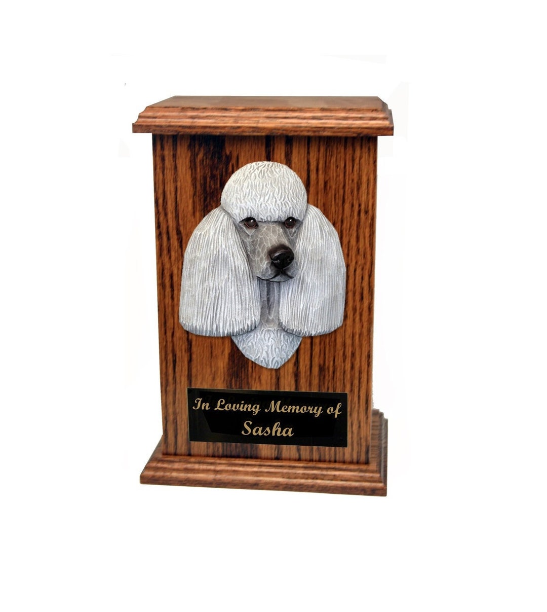 Poodle Memorial Urn - Multiple Colors Available- Engraving Not Included ...
