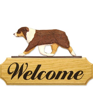 Australian Shepherd DIG Welcome Sign Multiple Colors Available - Etsy