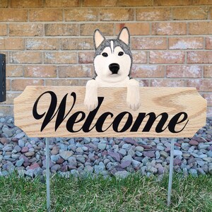 Siberian Husky Topper Garden Sign - Multiple Colors Available - Etsy