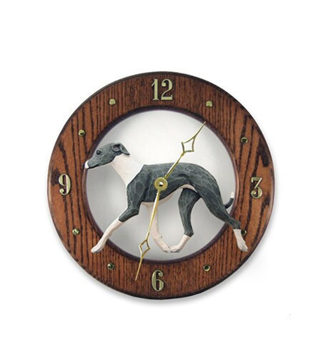 Irish Water Spaniel Wall Clock Working Solid Oak Clock Multiple Colors ...