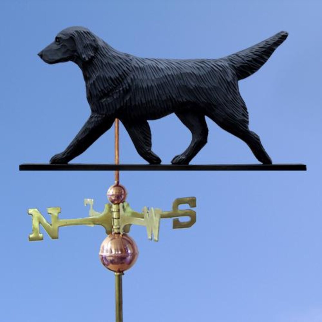 Flat Coated Retreiever 22"-32" Weathervane Hand Carved and Custom Hand ...