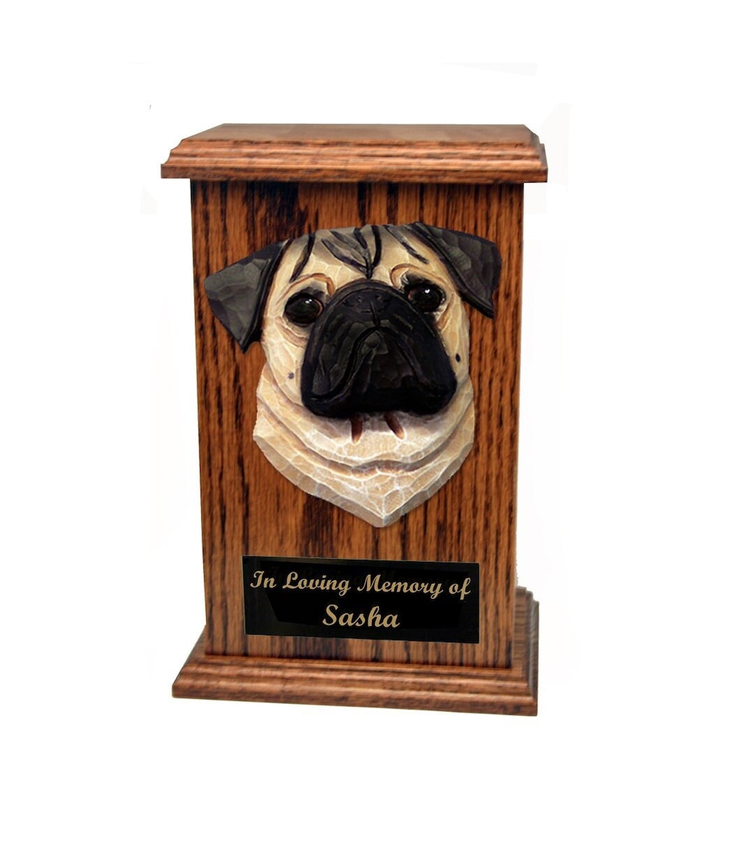 Pug Memorial Urn - Multiple Colors Available- Engraving Not Included - Etsy