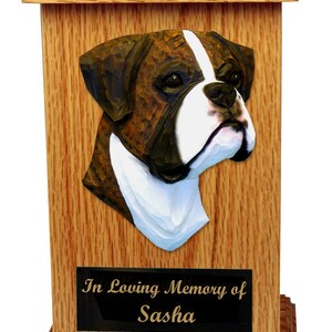 Boxer (natural) Memorial Urn - Multiple Colors Available- Engraving Not ...