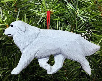 Hand-painted GREAT PYRENEES Wood Christmas Tree Ornament - Etsy