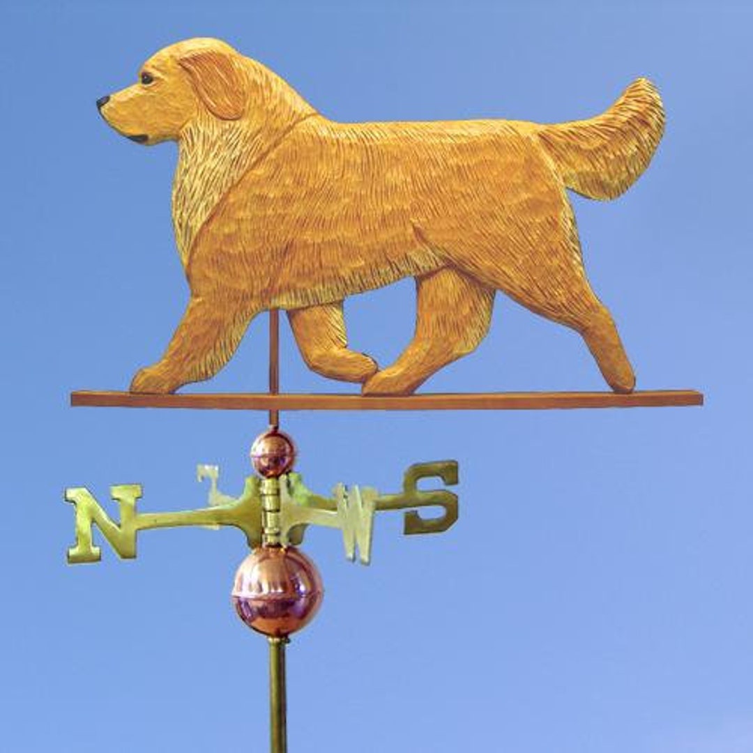 Golden Retriever Weathervane - Individually Hand Carved and Custom Hand ...